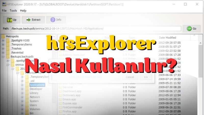 HFSExplorer: Windows Kullanıcıları İçin Mac Dosyalarına Erişim - Alan ...